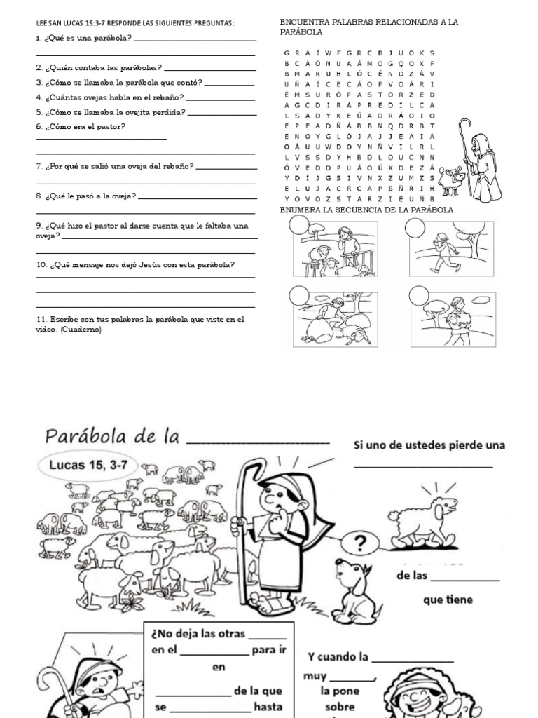 La Oveja Perdida 4to | PDF | Parábolas de Jesús | Nuevo Testamento