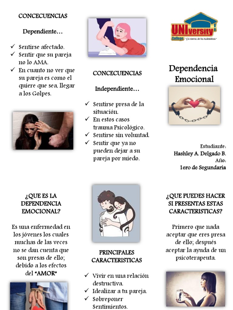 Triptico La Dependencia Emocional | PDF