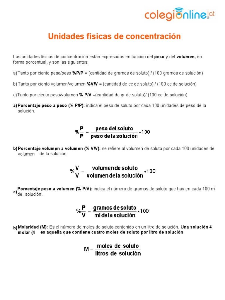 M1T2 3 Unidades Fisicas de Concentracion | PDF