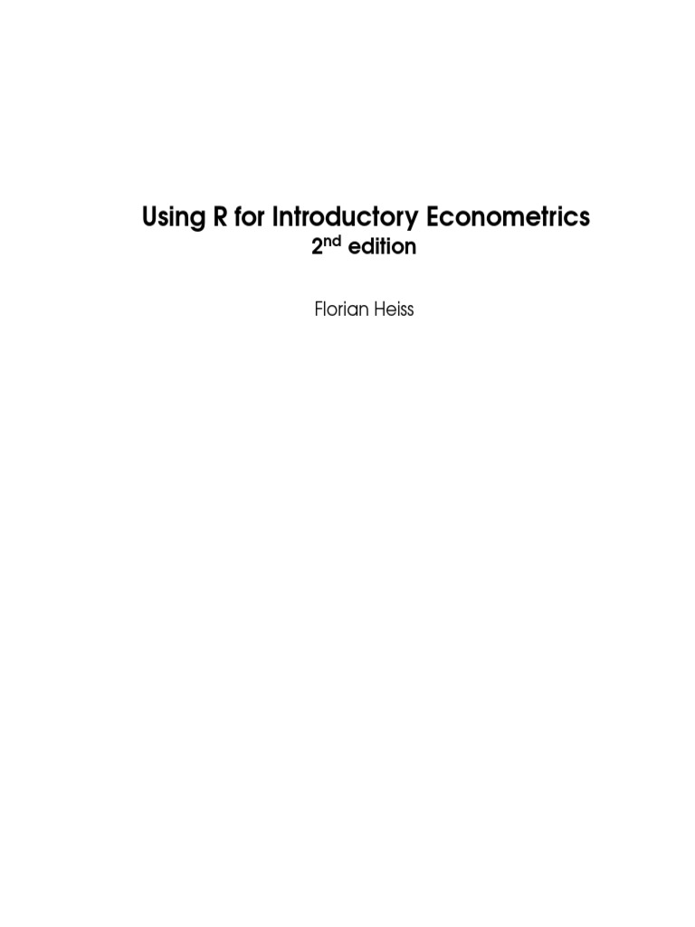 Using R For Introductory Econometrics | PDF | Ordinary Least Squares ... Using R For Introductory Econometrics | PDF | Ordinary Least Squares ...