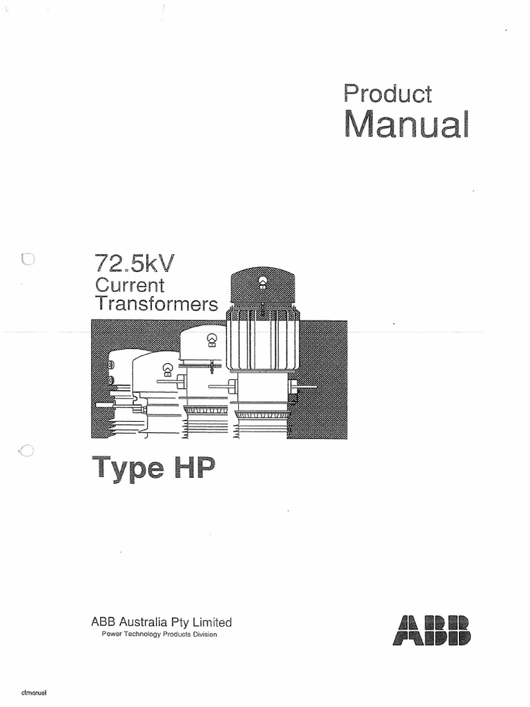 ABB 72.5kV CT Manual Type HP | PDF