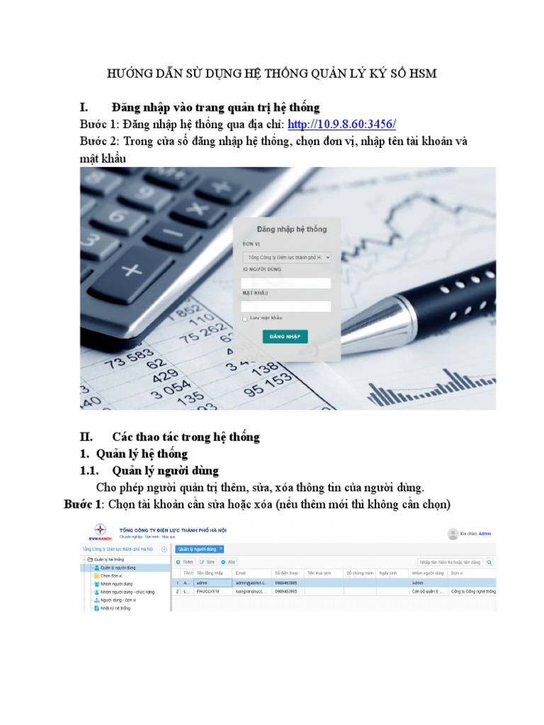 HƯỚNG DẪN SỬ DỤNG HỆ THỐNG QUẢN LÝ KÝ SỐ HSM | PDF