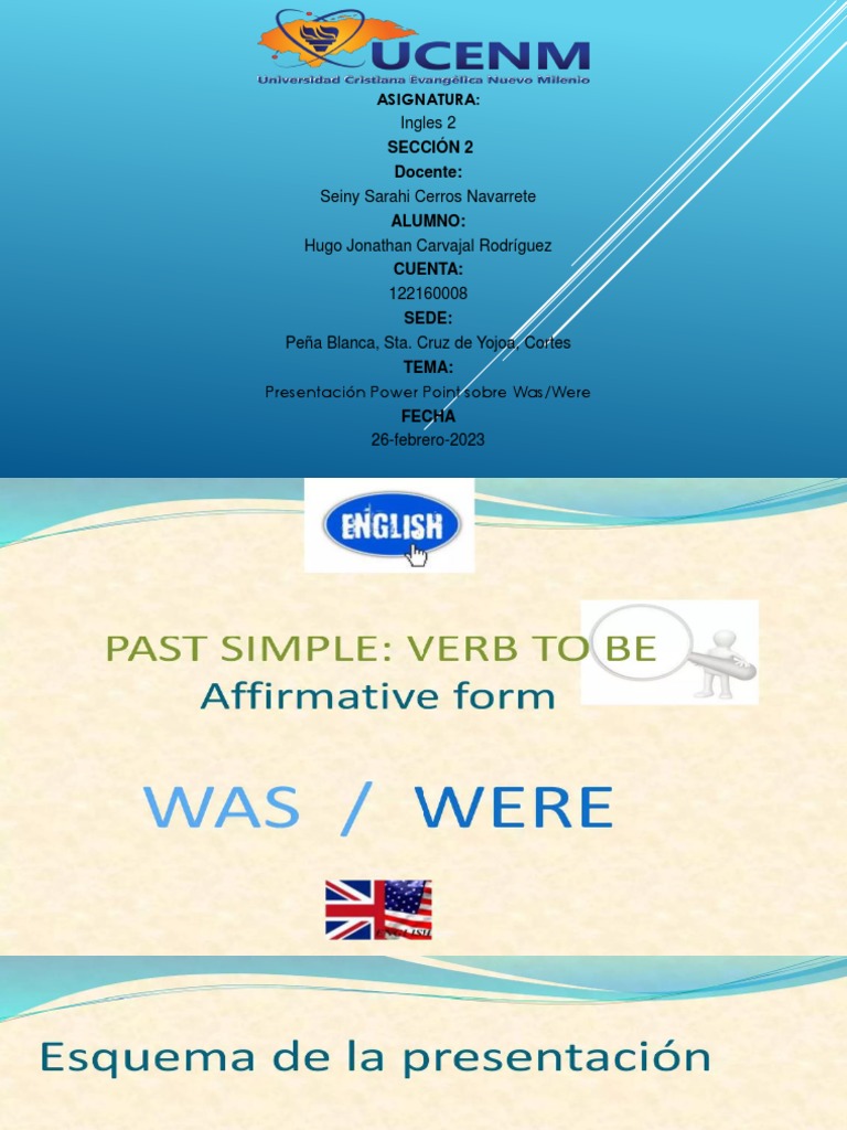 Presentación Was/Were | PDF