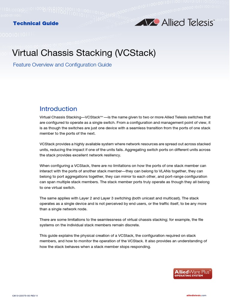 Stacking Feature Overview Guide | PDF | Computer Network | Network Switch