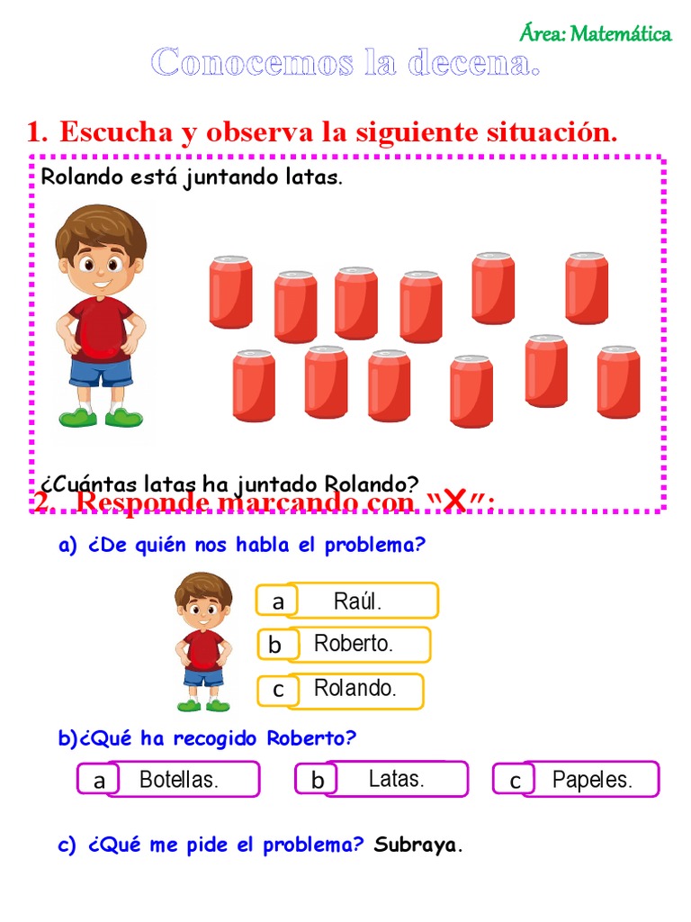 F. Conocemos La Decena | PDF