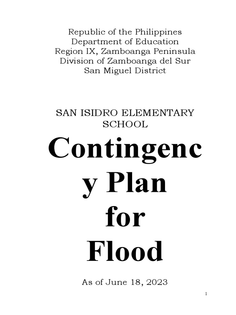 Contingency Plan Flood | PDF | Flood | Emergency Management
