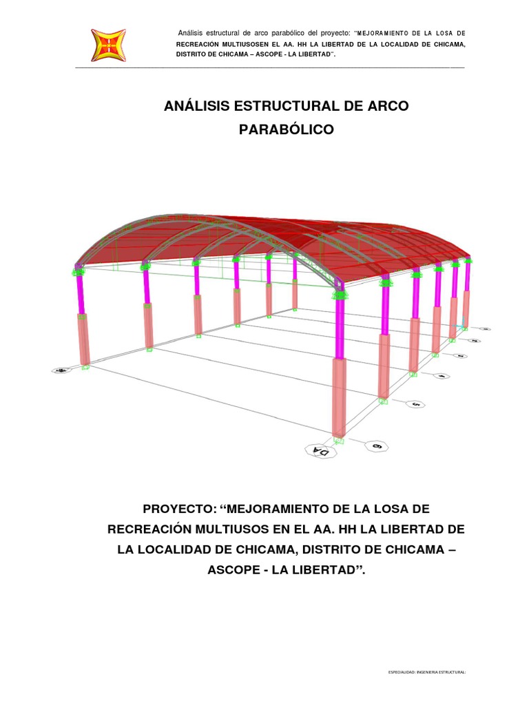 Análisis de Arco Parabólico Estructural | PDF | Física Aplicada e ...