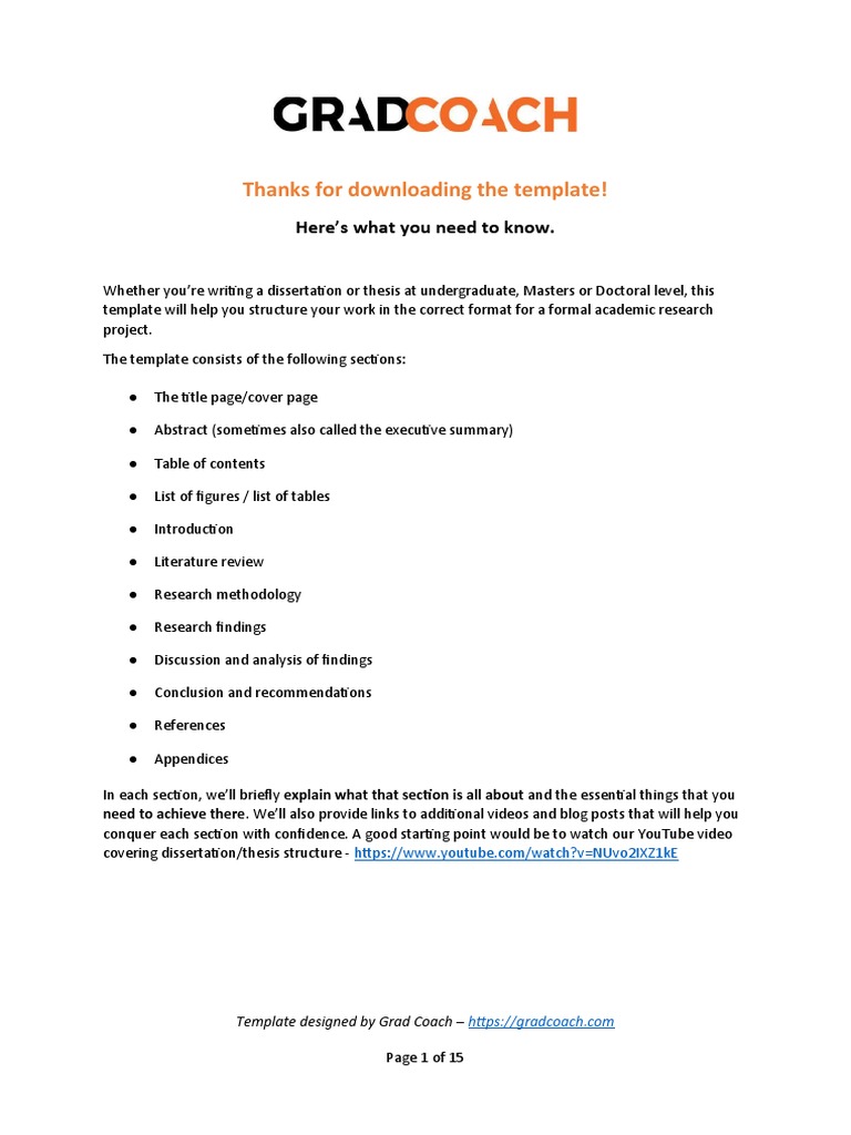 Full Dissertation Template | PDF | Statistics | Thesis