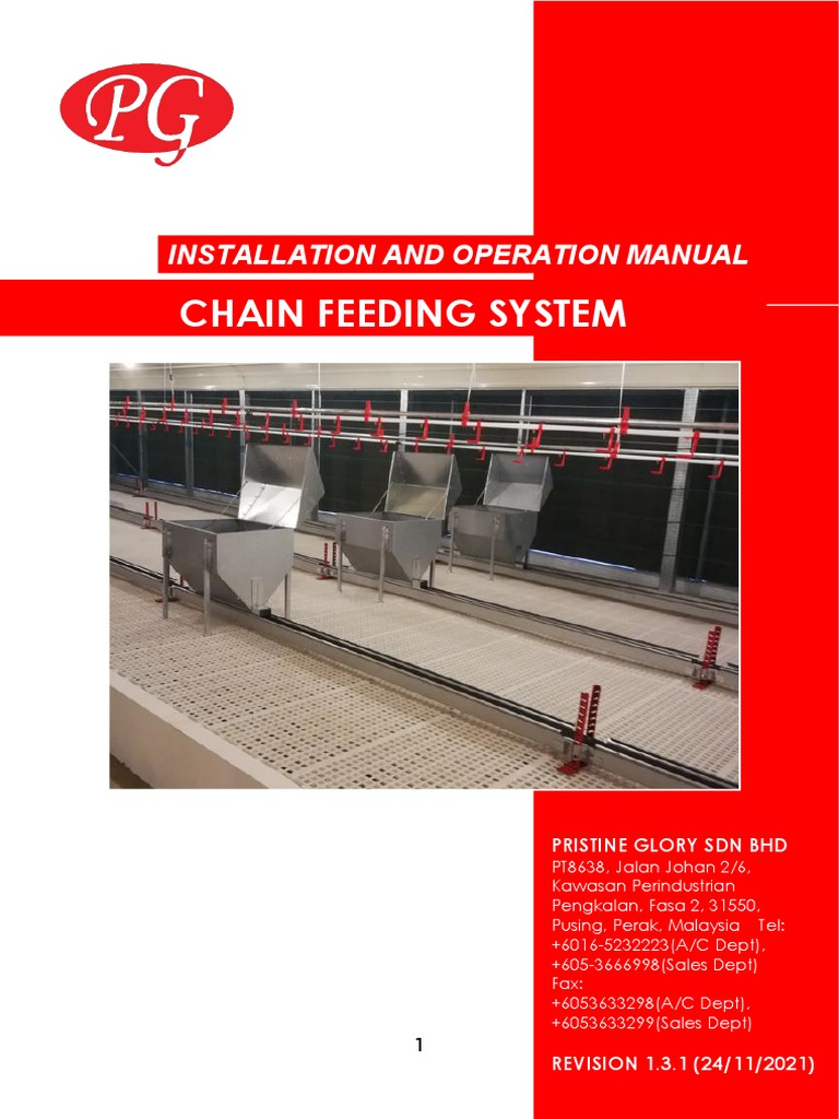 Chain Feeder Manual R1.3.1 241121 | PDF | Magnesium | Safety