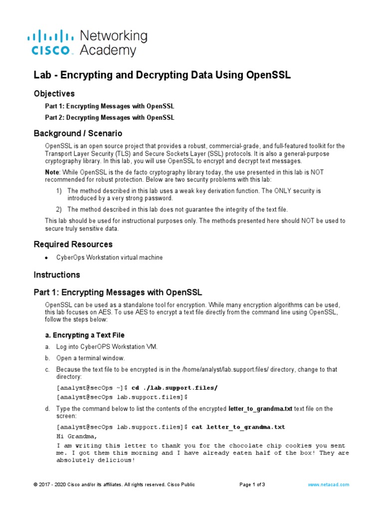 Encrypting And Decrypting Data Using Openssl Pdf Encryption Cryptography