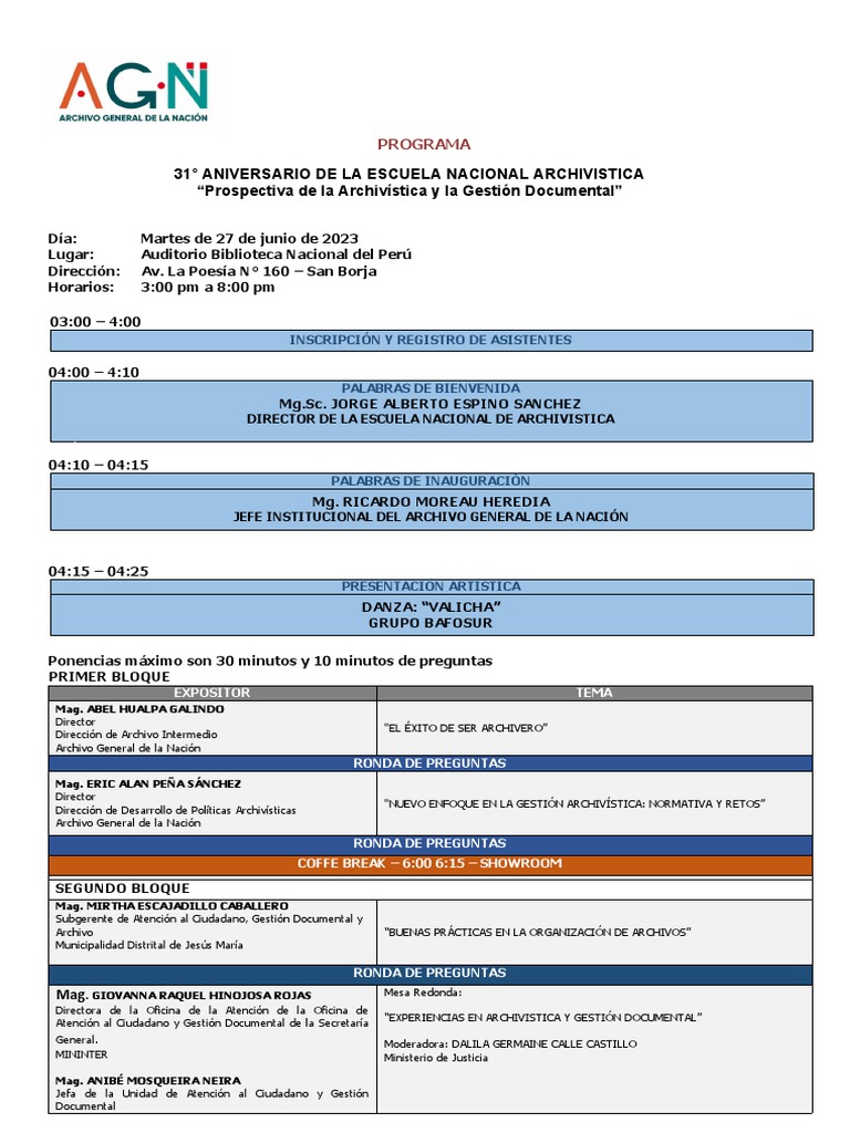 Programa_Evento_Aniversario_ENA_v4 | PDF