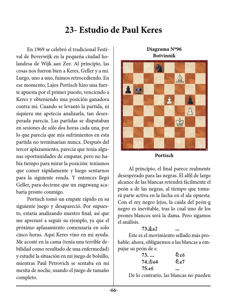 23 - Estudio de Paul Keres | PDF | Teoría del ajedrez | Juegos competitivos
