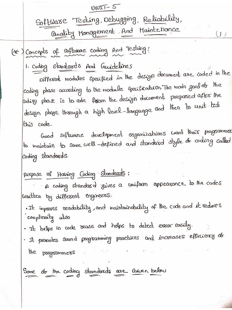 Software Engineering UNIT -5 CME Diploma | PDF