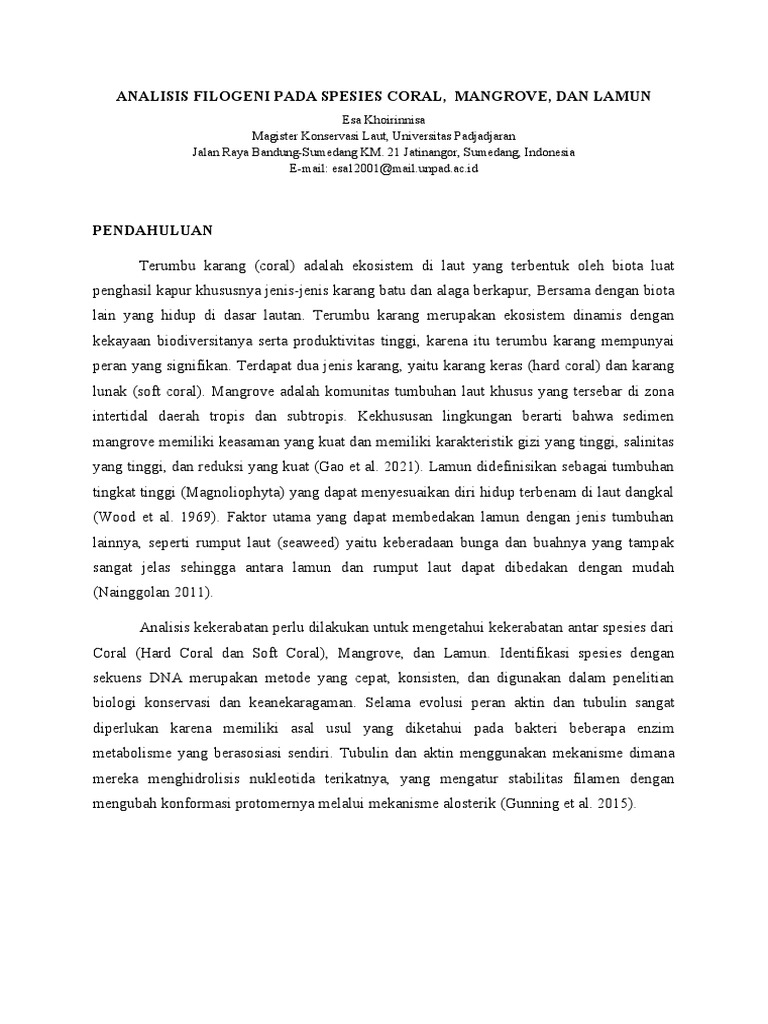 Analisis Filogeni | PDF