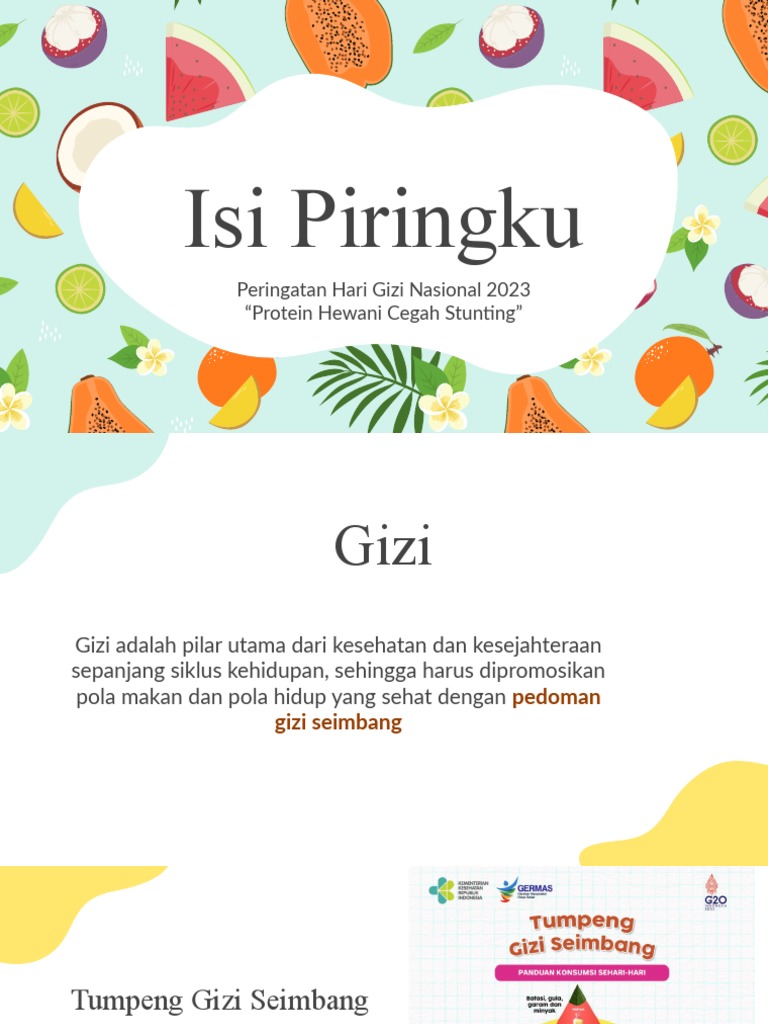 Pedoman Gizi Seimbang "Isi Piringku" | PDF | Memasak, Makanan, & Anggur