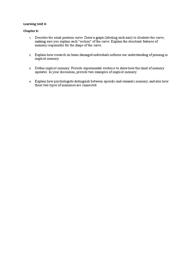 Learning Unit 4 (1) | PDF