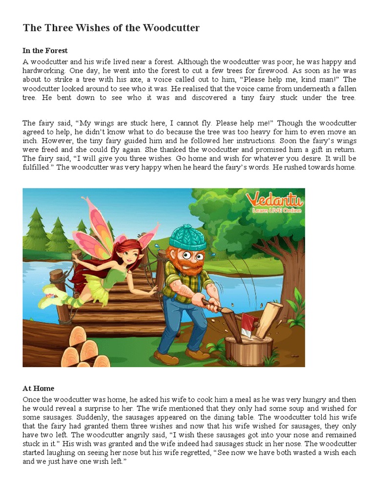 The Three Wishes of the Woodcutter | PDF