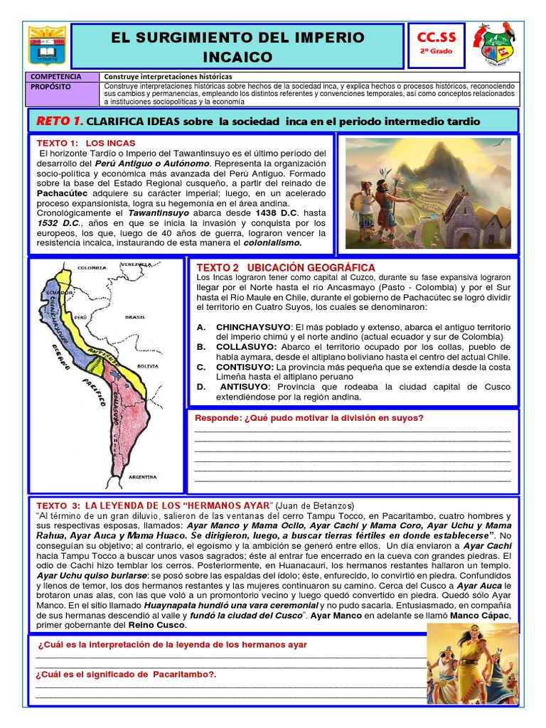 Sem 14. XxEl Origen de Los Incas y Surgimiento Del Imperio Incaico | Descargar gratis PDF ...