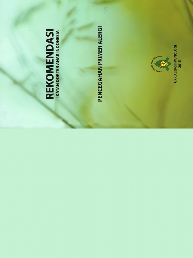 Rek IDAI, 2015, Pencegahan Primer Alergi | PDF | Computational Complexity Theory