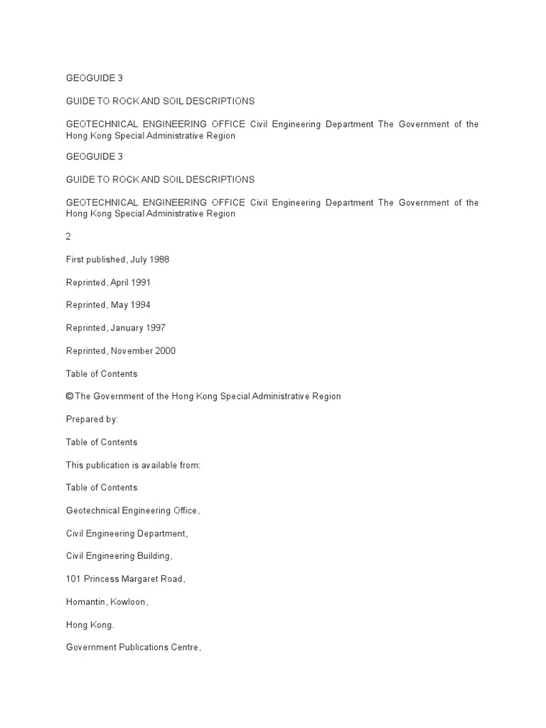 GEOGUIDE 3 (GUIDE TO ROCK AND SOIL DESCRIPTIONS) - GCO - The Government ...