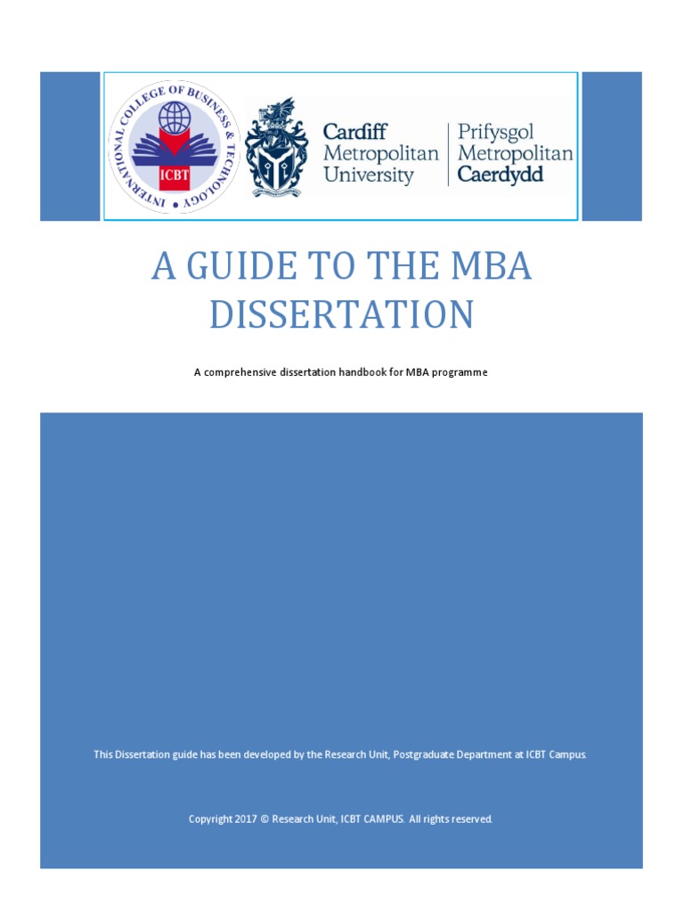 MBA Dissertation Handbook Dec 2022 | PDF | Thesis | Plagiarism