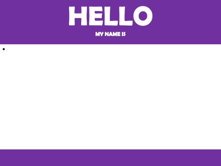 Hello My Name is Purple | PDF