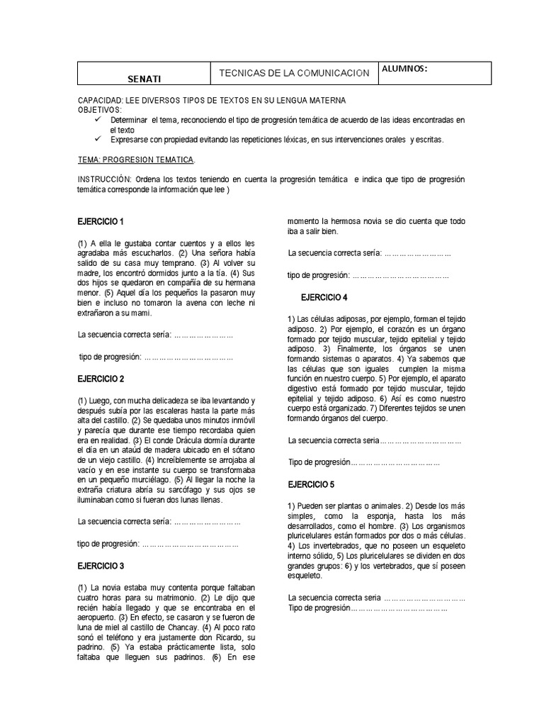 Progresion Tematica Senati | PDF | Esqueleto