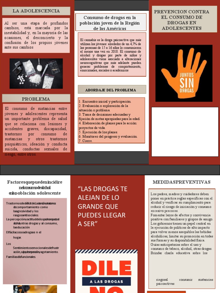 Tripticos Consumo de Drogas | PDF | Drogas | Adolescencia