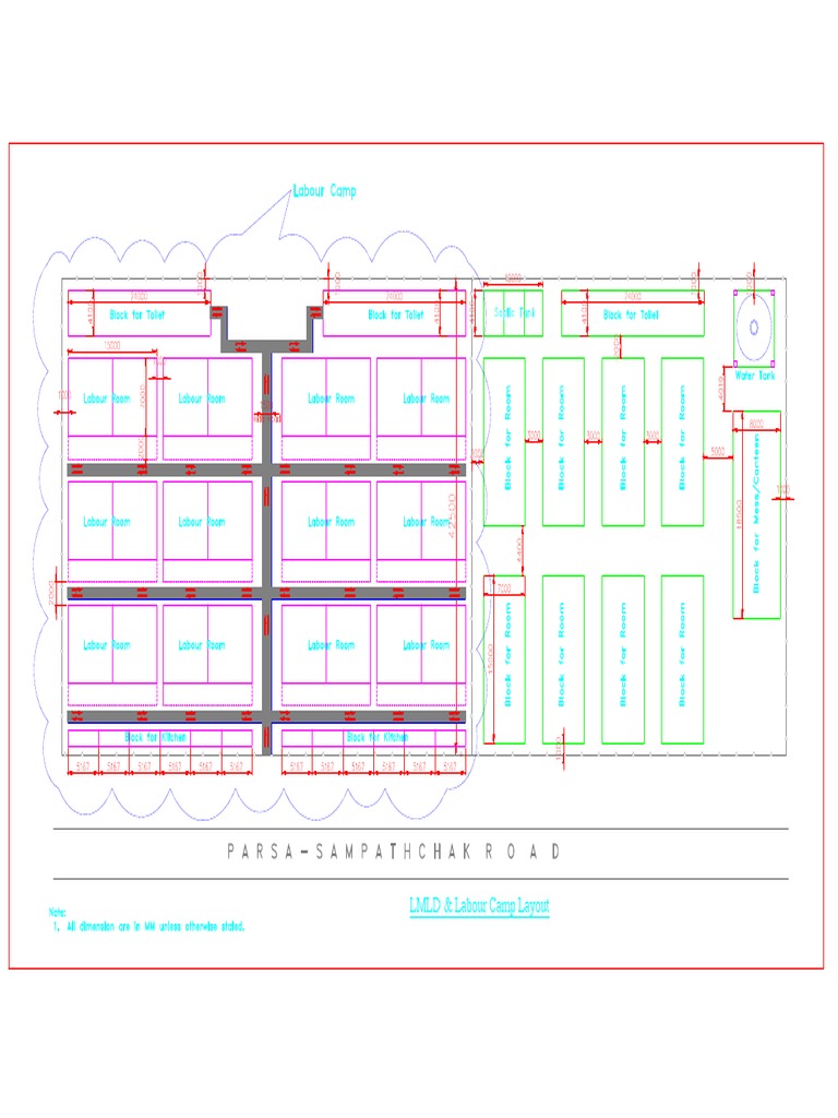 Labour Camp Layout | PDF
