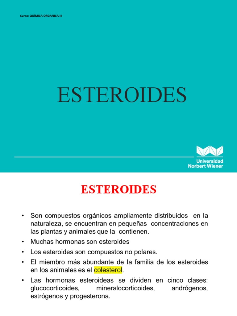Clase 10 Esteroides (1) | PDF | Bilis | Esteroide