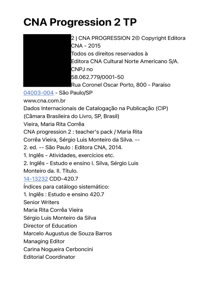 CNA Progression 2 TP - Baixar PDF de Doceru - Com 2 | PDF | Reading Comprehension | Linguistics