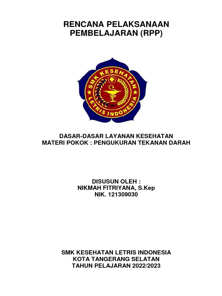 RPP Pengukuran Tekanan Darah | PDF
