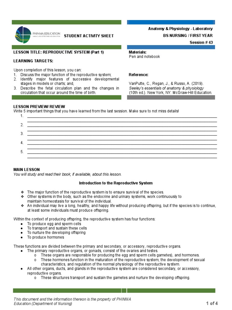 Session #43 SAS - AnaPhy (Lab) | PDF | Reproductive System | Anatomy