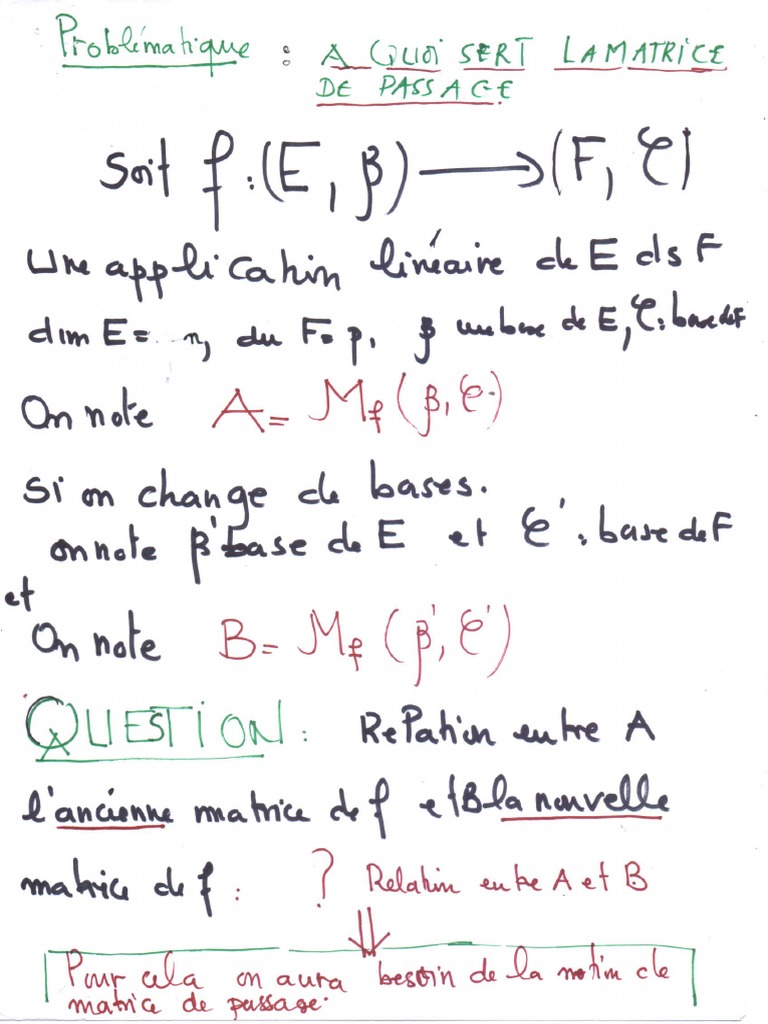 Résumé Sur La Matrice de Passage | PDF