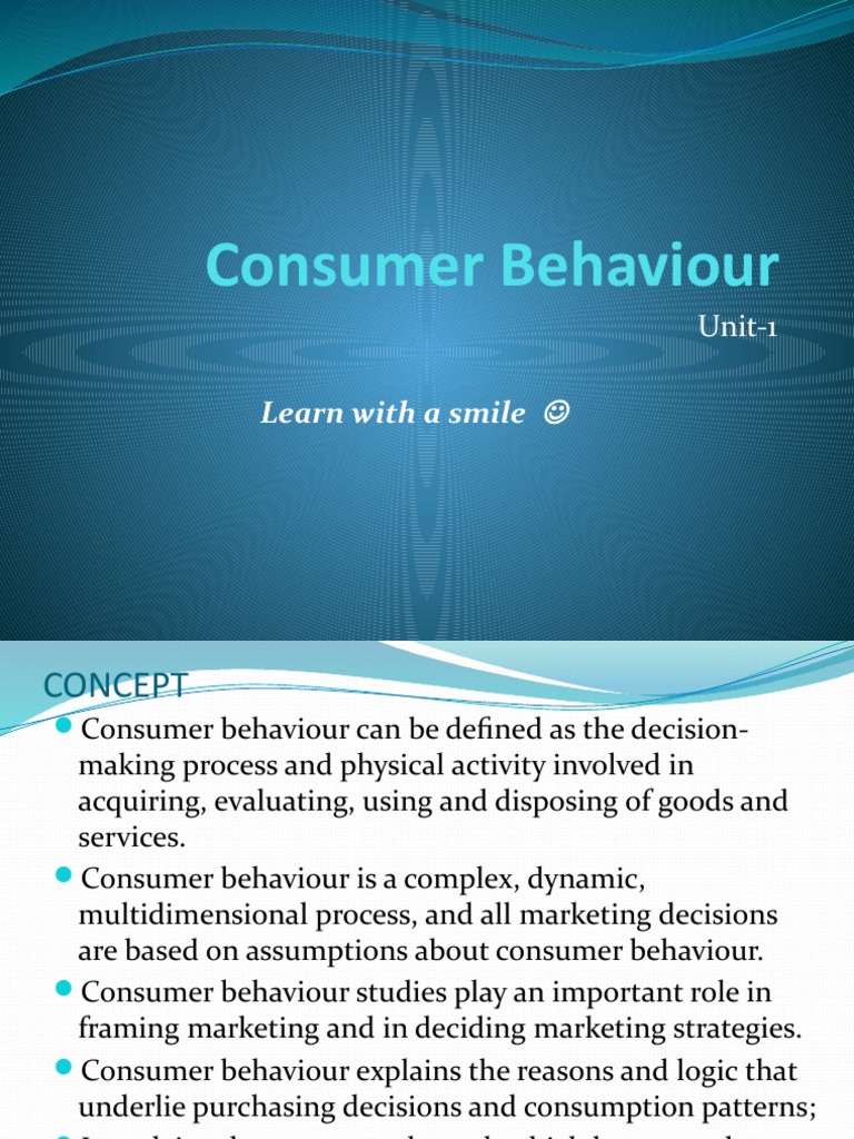 Understanding Consumer Behavior Dynamics | PDF | Behavior | Consumer ...