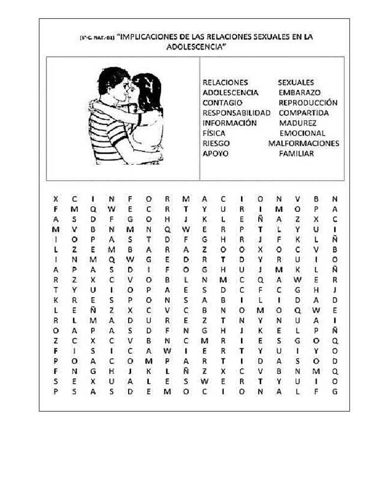 Sexualidad Sopa De Letras Pdf