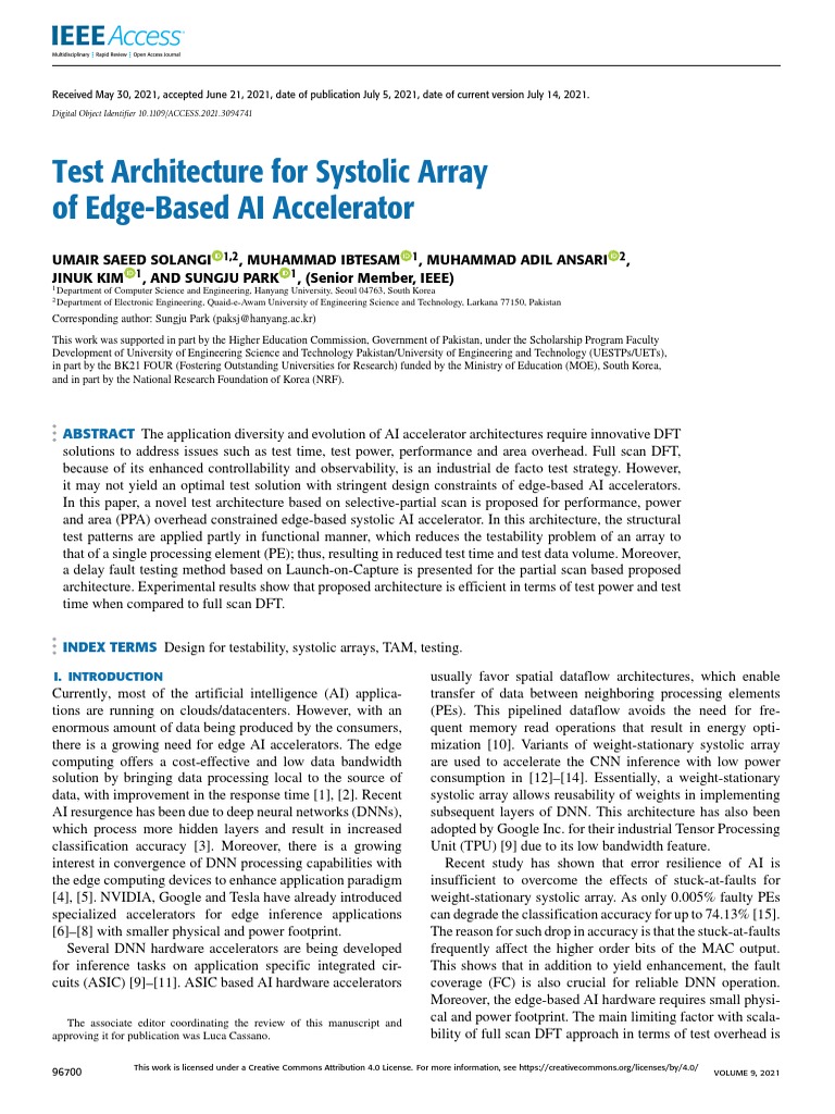 Test_Architecture_for_Systolic_Array_of_Edge-Based_AI_Accelerator | PDF ...