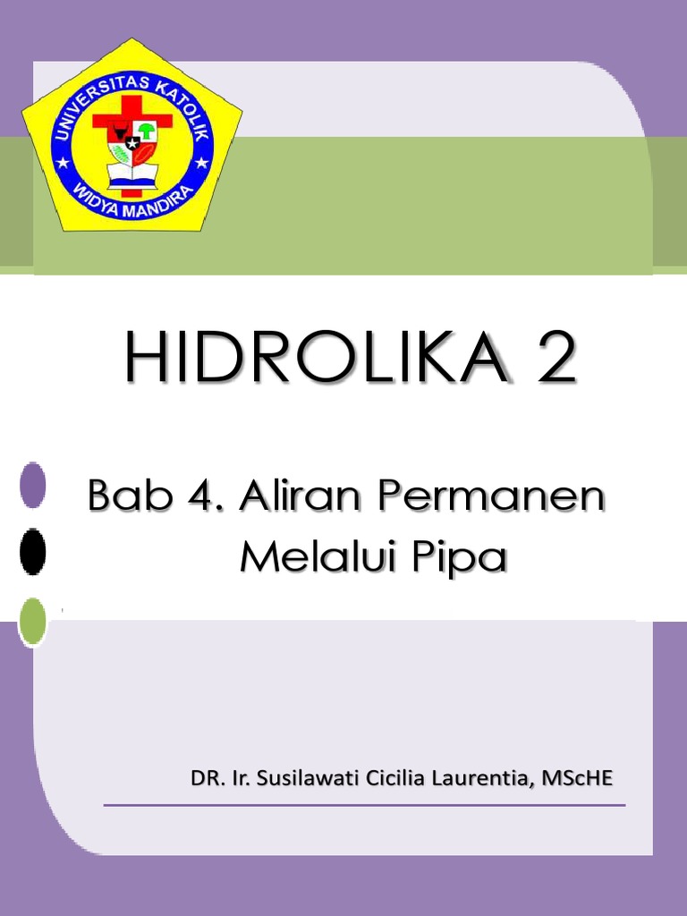 Hidrolika 2 Bab 4 Aliran Permanen Melalui Pipa | PDF