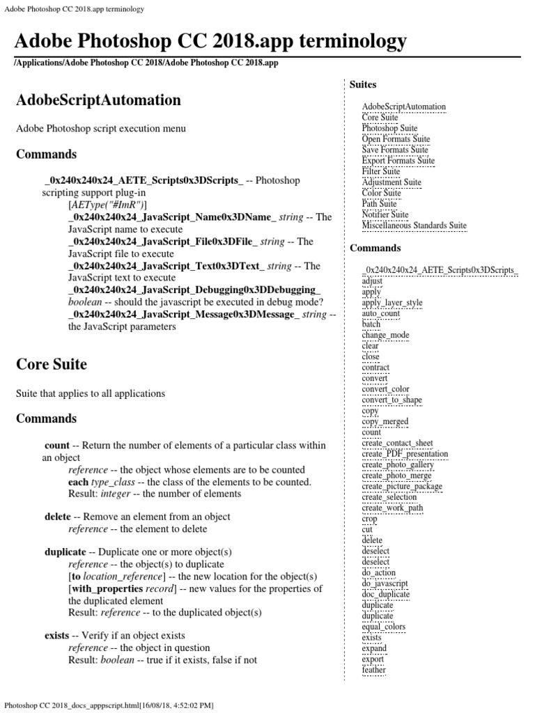 Adobe Photoshop CC 2018.app Terminology 1 | PDF | Adobe Photoshop ...