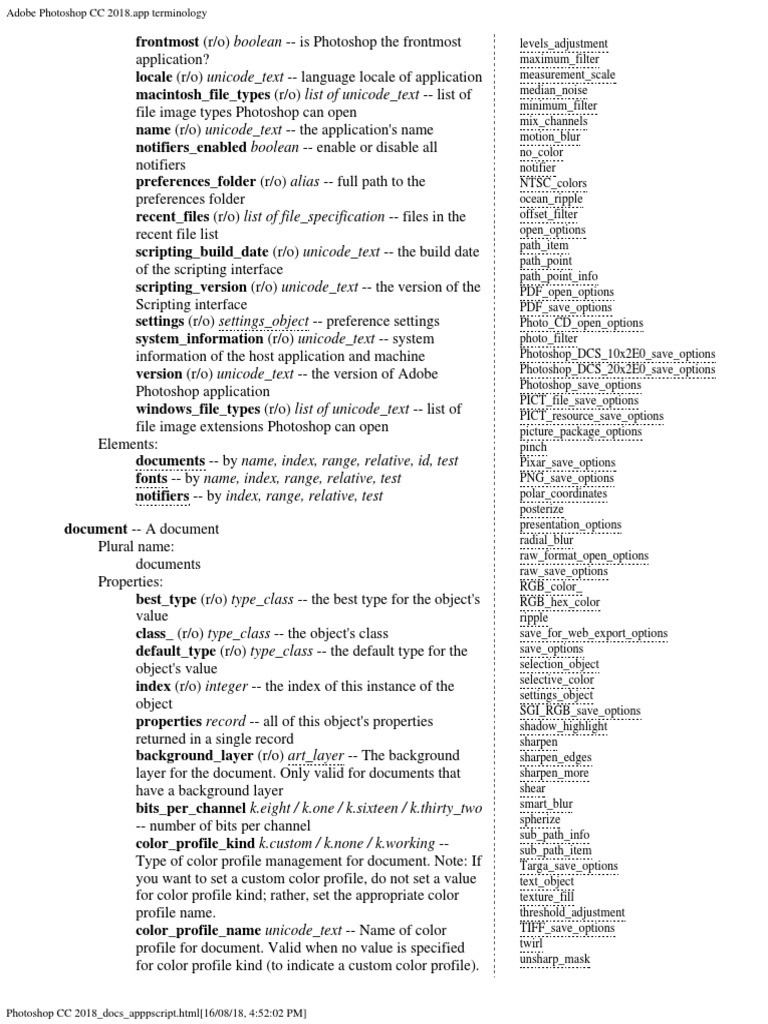 Adobe Photoshop CC 2018.app Terminology 4 | PDF | Adobe Photoshop ...