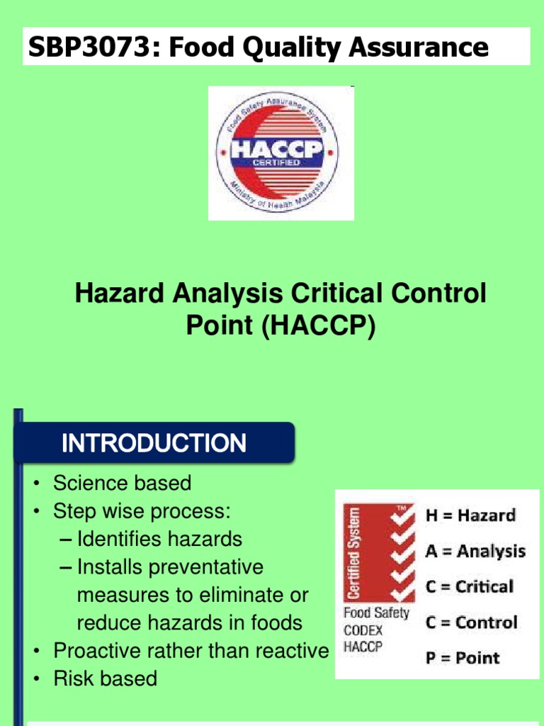 HACCP Lecture Note | Download Free PDF | Hazard Analysis And Critical Control Points ...