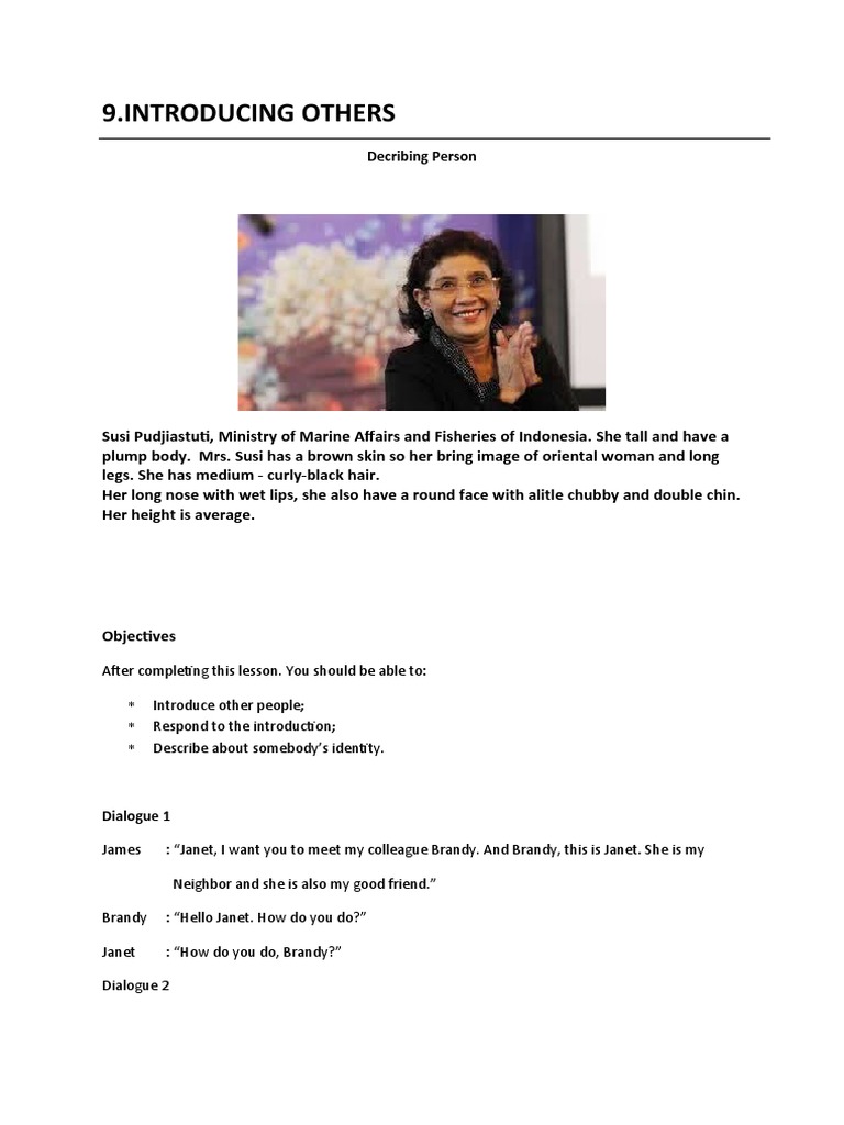 Task 7 Introducing Others & Describing Peopleee | PDF | Human Appearance | Human Head And Neck