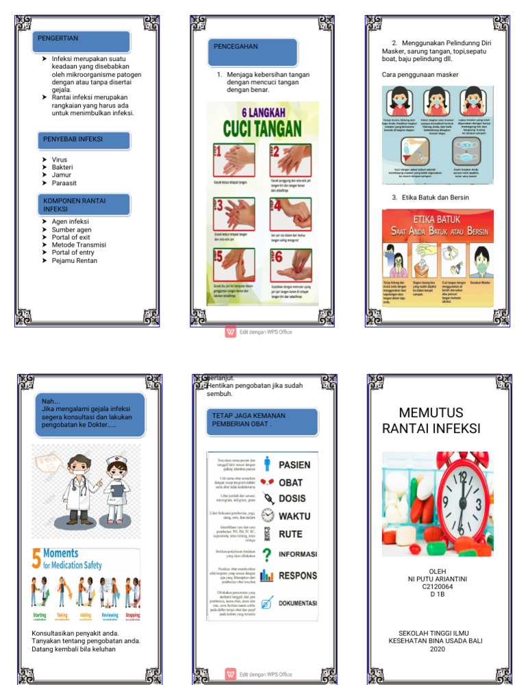 Leaflet Memutus Rantai Infeksi Ni Putu Ariantini | PDF Leaflet Memutus Rantai Infeksi Ni Putu Ariantini | PDF