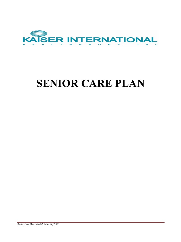 Senior Care Plan Revised | PDF | Injury | Myocardial Infarction
