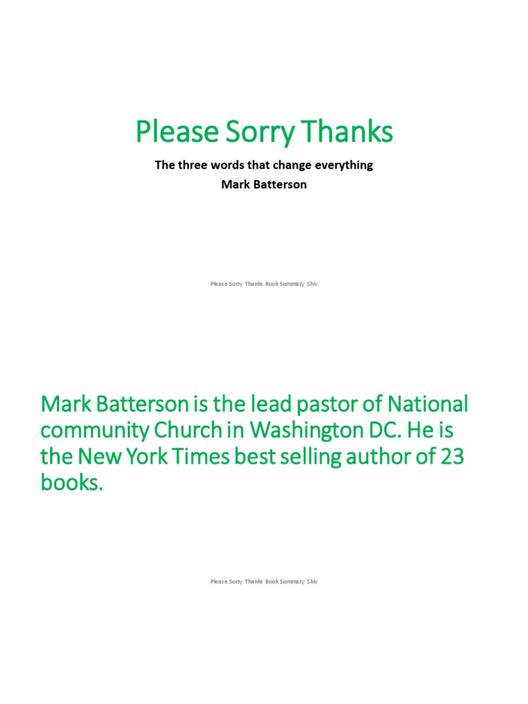 Please Sorry Thanks Book Summary 1685250568 | PDF | Forgiveness