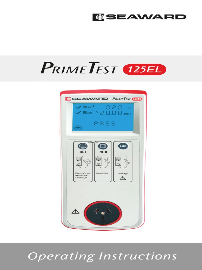 Seaward PT 125EL User Manual | PDF | Ac Power Plugs And Sockets | Electrical Connector