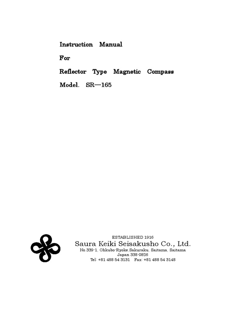 HF-632 (2) Magnetic Compass - Instruction Manual | PDF | Compass | Screw