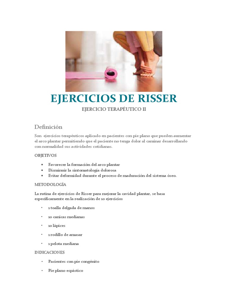 Ejercicios Terapéuticos de Risser | PDF | Pie | Especialidades Medicas