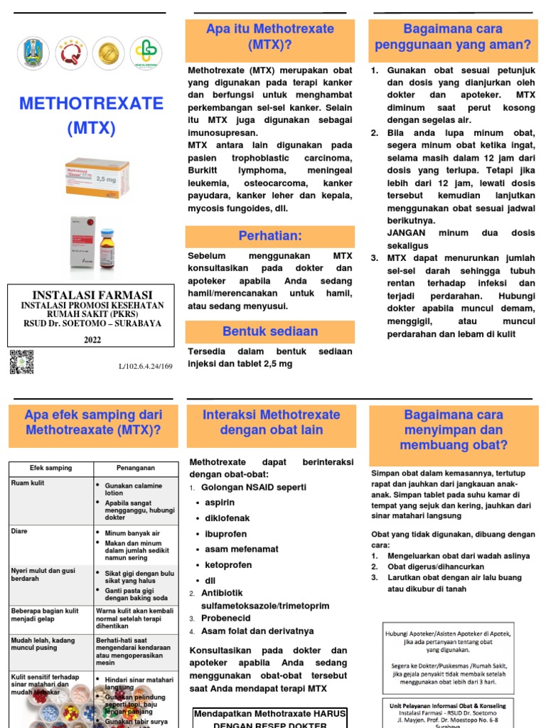 Dosis dan Efek Samping Metotreksat | PDF
