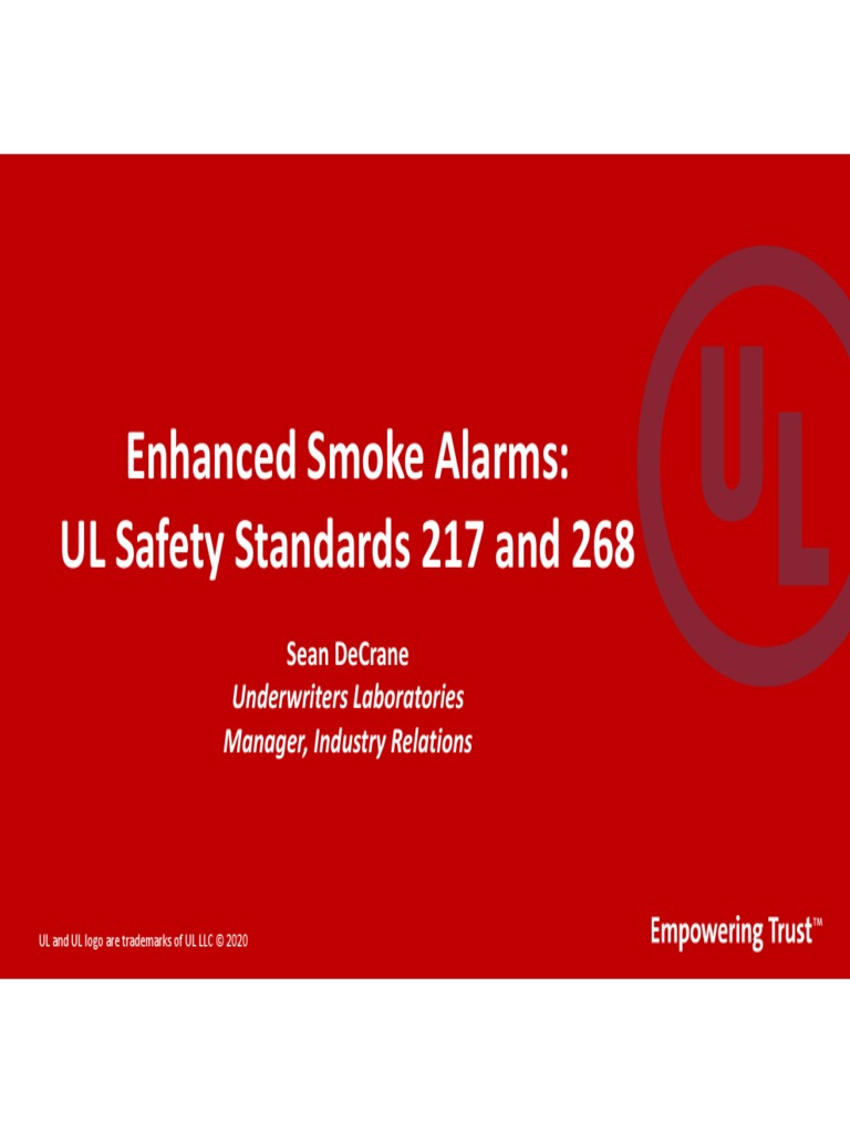 UL Safety Standards 217 and 268 | PDF | Safety